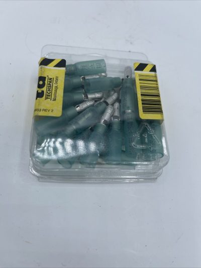 16-14GA bullet type connector male snap socket 0.180" Green - 25/pack