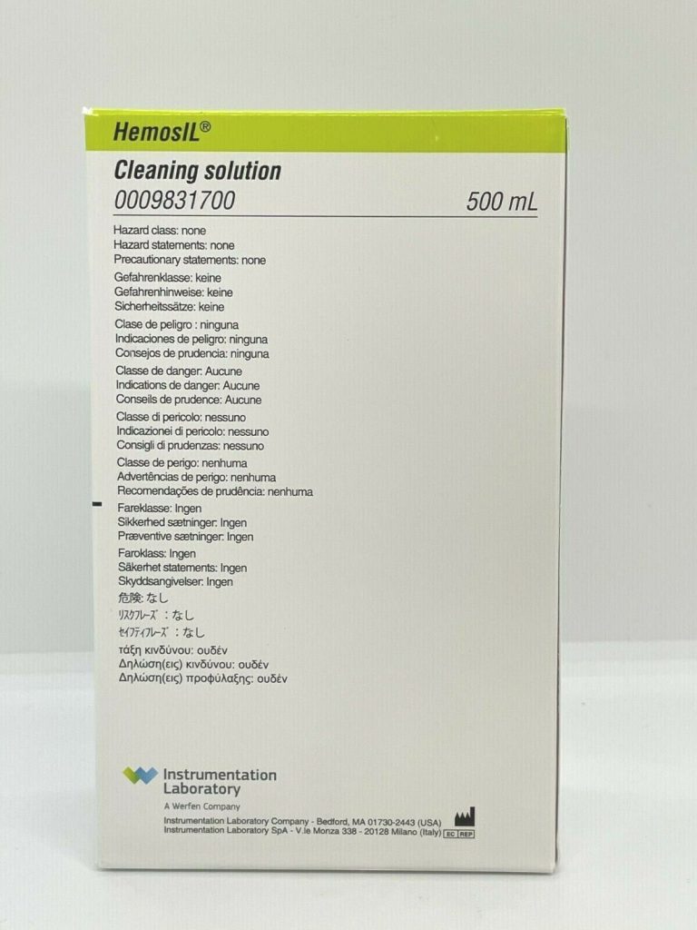 Hemosil Solution 0009831700 500mL Cleaning Solution EXP 04/23