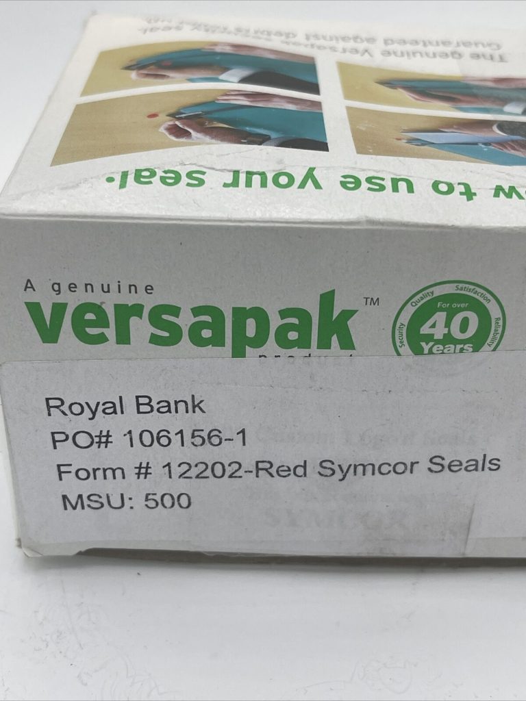 GENUINE Versapak BUTTONP_WHS Plain Button Seal (Pack of 500), RED