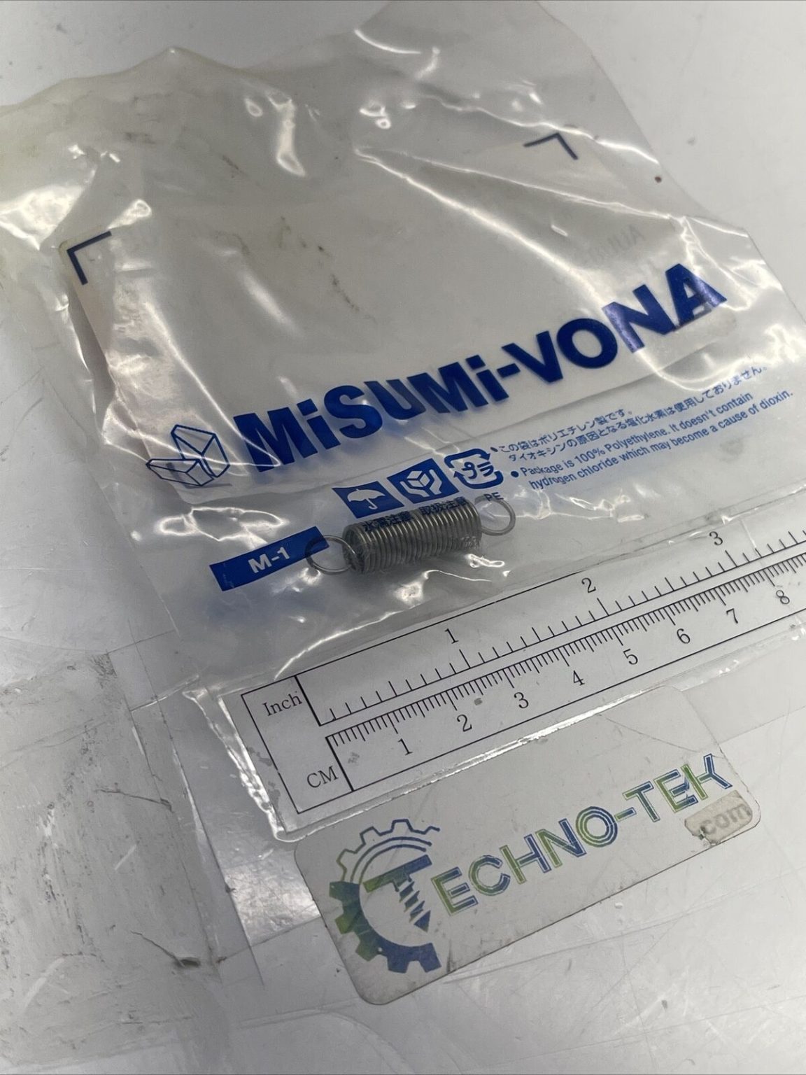 MiSUMi AUU8-35 Standard Extension Spring, 8 mm OD, 35 mm OAL, Stainless ...