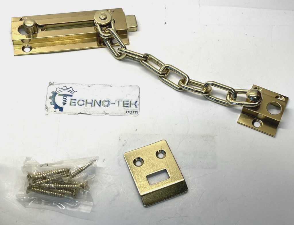 (Lot of 5) Safety Chain Door Lock Heavy Duty Latch Chain Door Lock