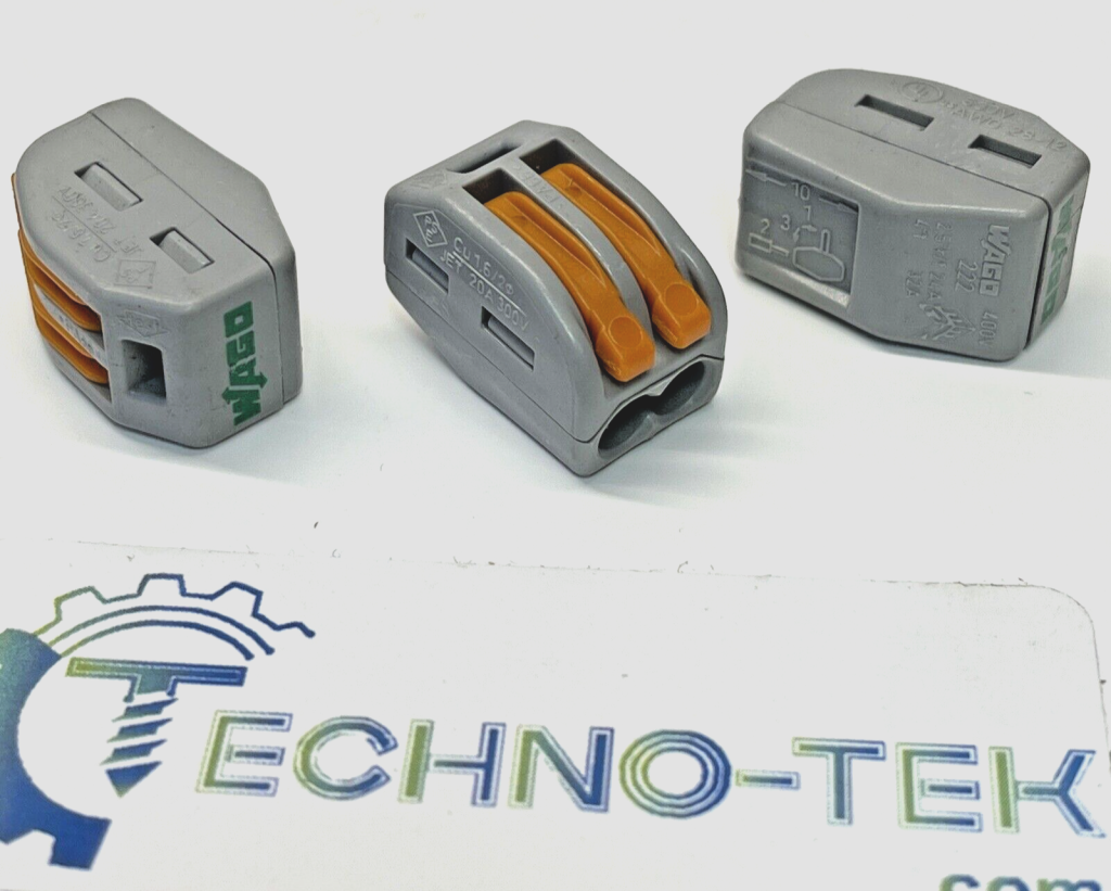 Wago 222-412 LEVER-NUTS 2 Conductor Compact Connectors - 100 PK