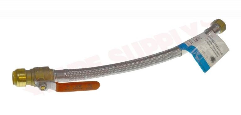 SharkBite Lead-Free Hot Water Tank 18" Flexible Connector with Ball ...