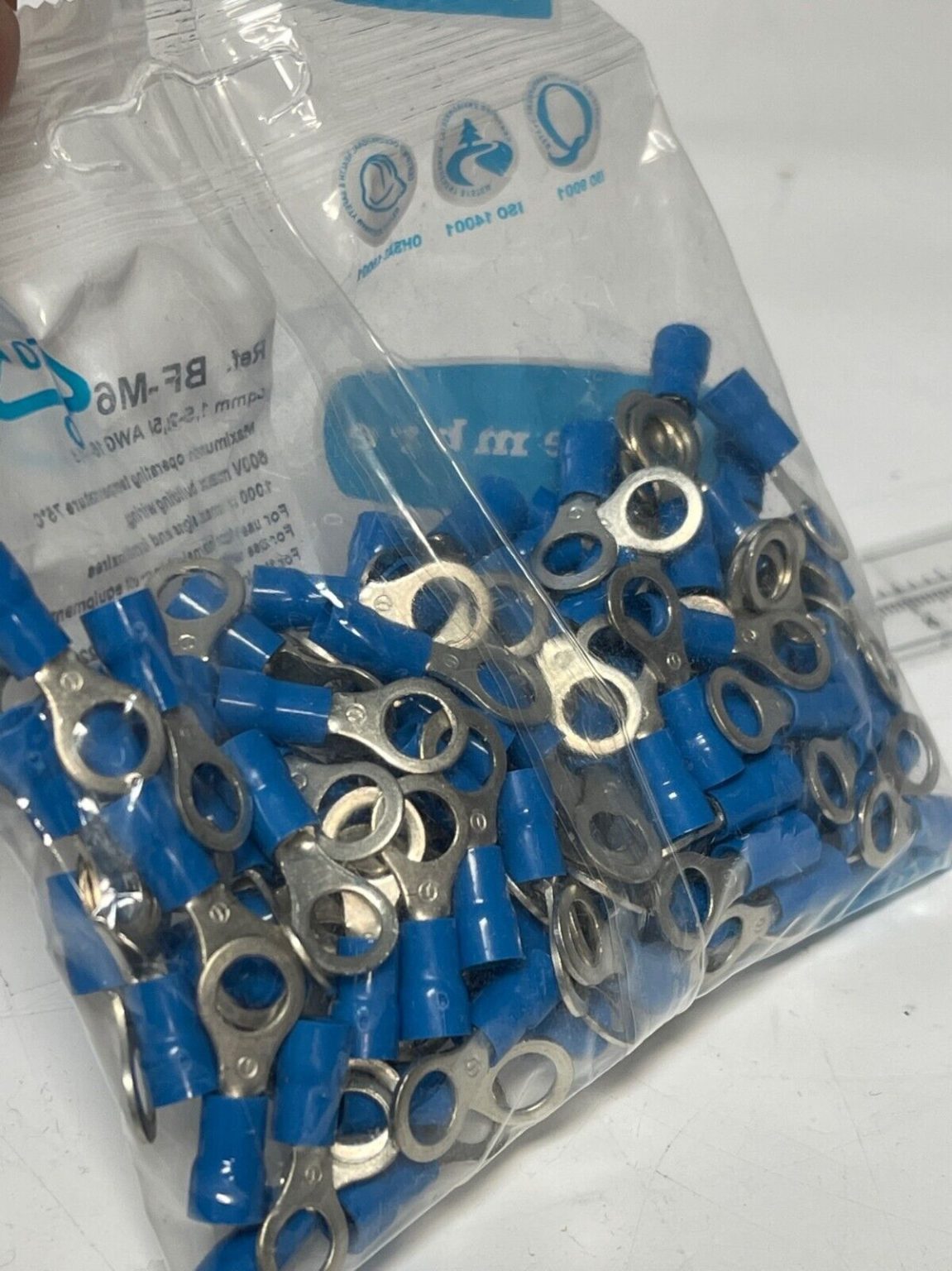 Cembre Blue round pre-insulated terminal (1.5 to 2.5 mm²) BF-M6 - MADE ...