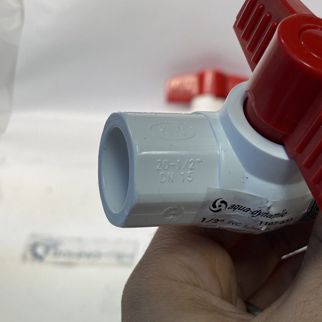 SCH40 PVC Ball Valve 1/2 inch Socket Molded In Place MIP (3/Pack)