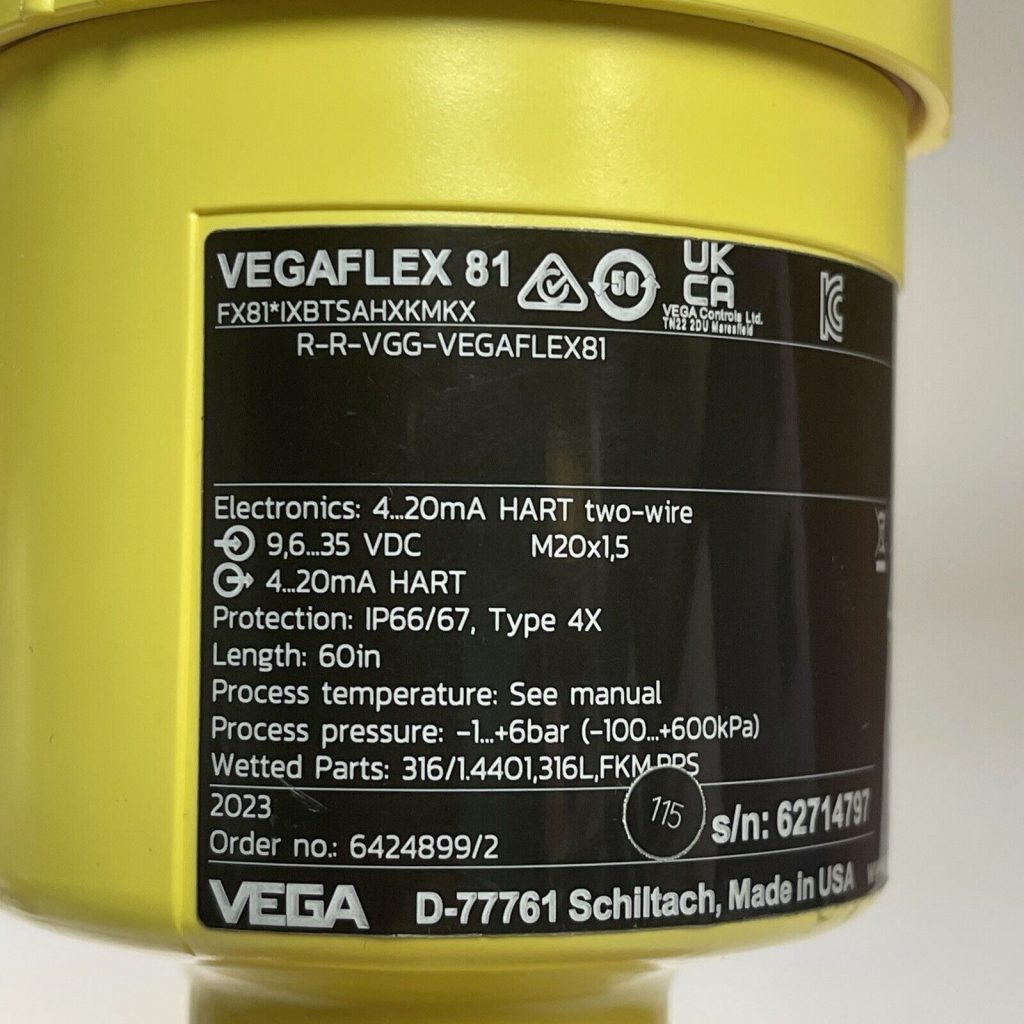 VEGAFLEX 81 TDR sensor for continuous level and interface measurement ...