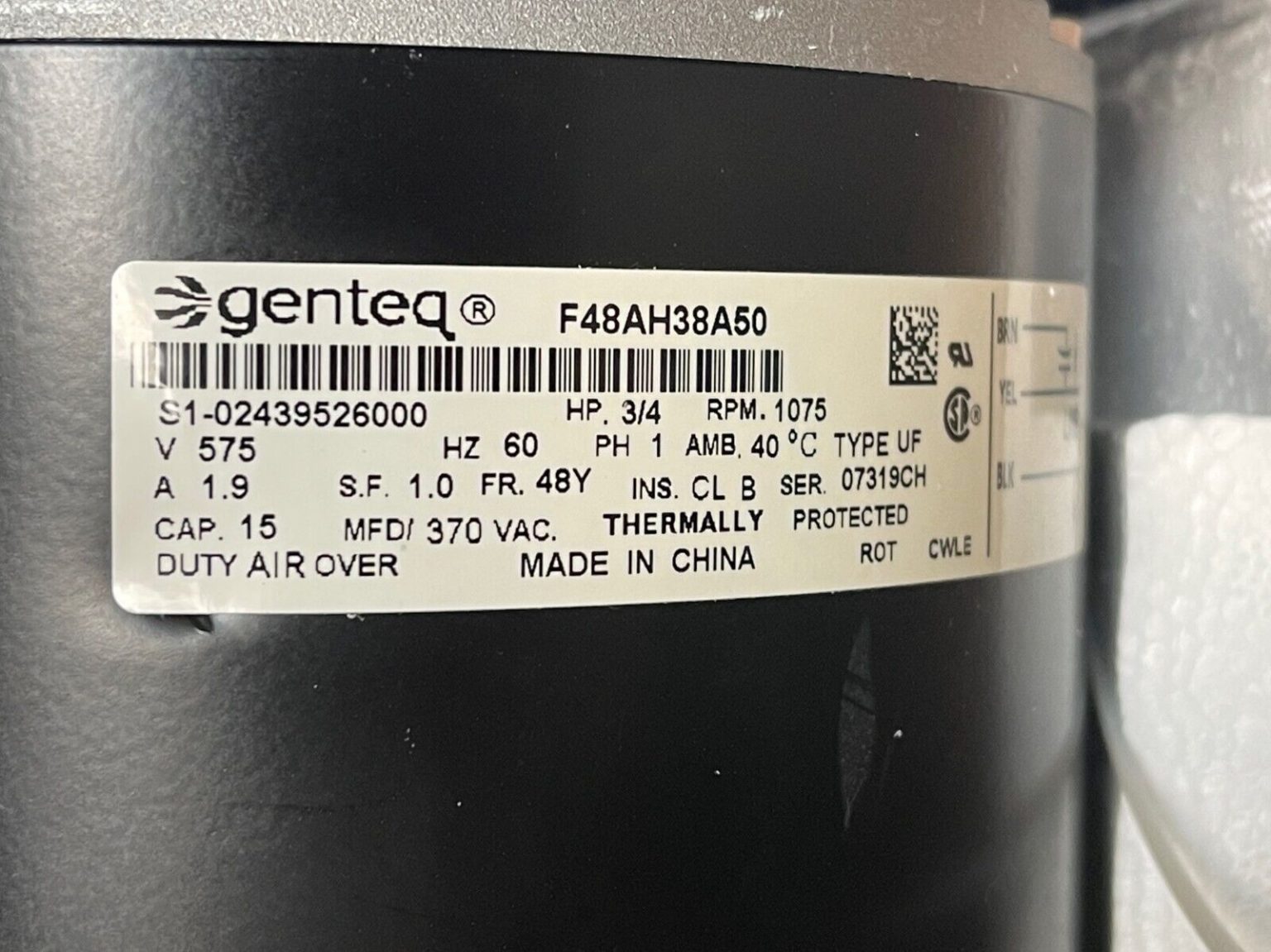 CONDENSER MOTOR 0.75HP 575-1-60 CWLE