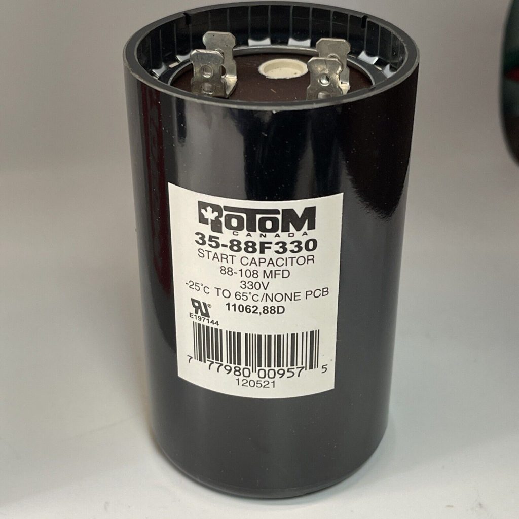 Rotom Start Capacitors 88-108 MFD 330V (2/Pack)