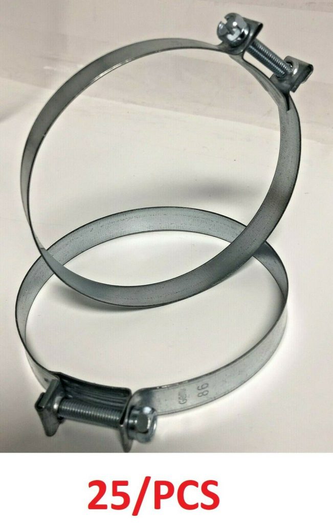 12MM WIDE BAND HOSE CLAMP , 3.5" in (25/pieces)