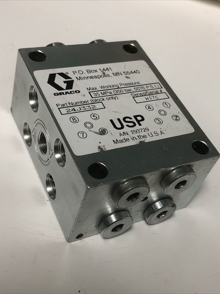 GRACO TRABON USP 8 PORT Divider Valve 24J333 / 350 Bar WP