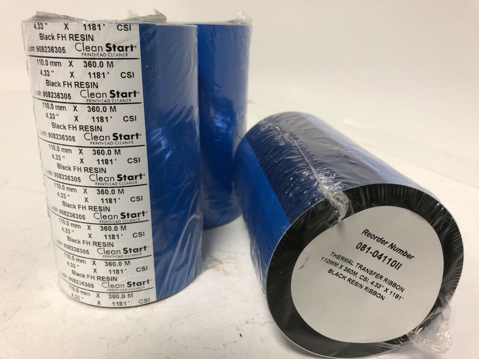 Thermal transfer Ribbon 110mm X 360M, CSI Black FH RESIN RIBBON (3/Pack))