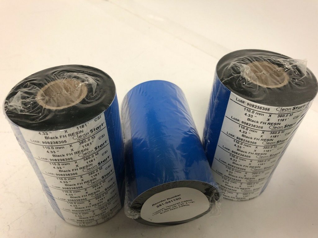 Thermal transfer Ribbon 110mm X 360M, CSI Black FH RESIN RIBBON (3/Pack))