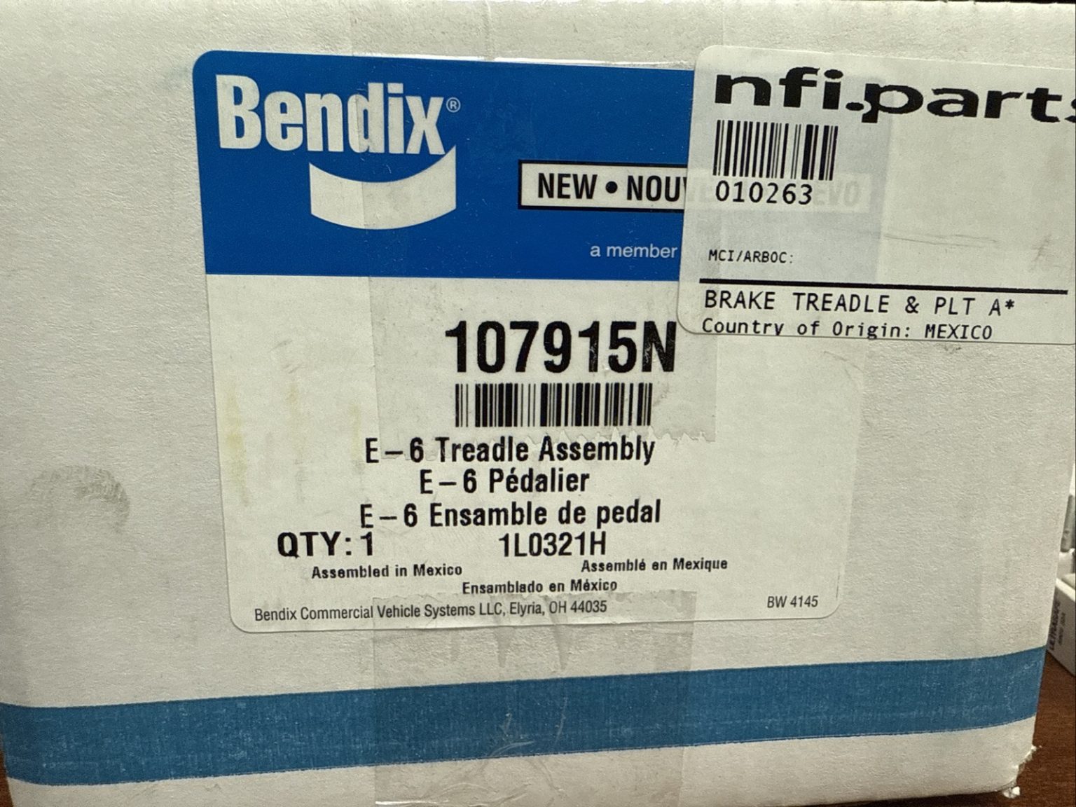 Bendix 107915N E-6 Treadle Assembly