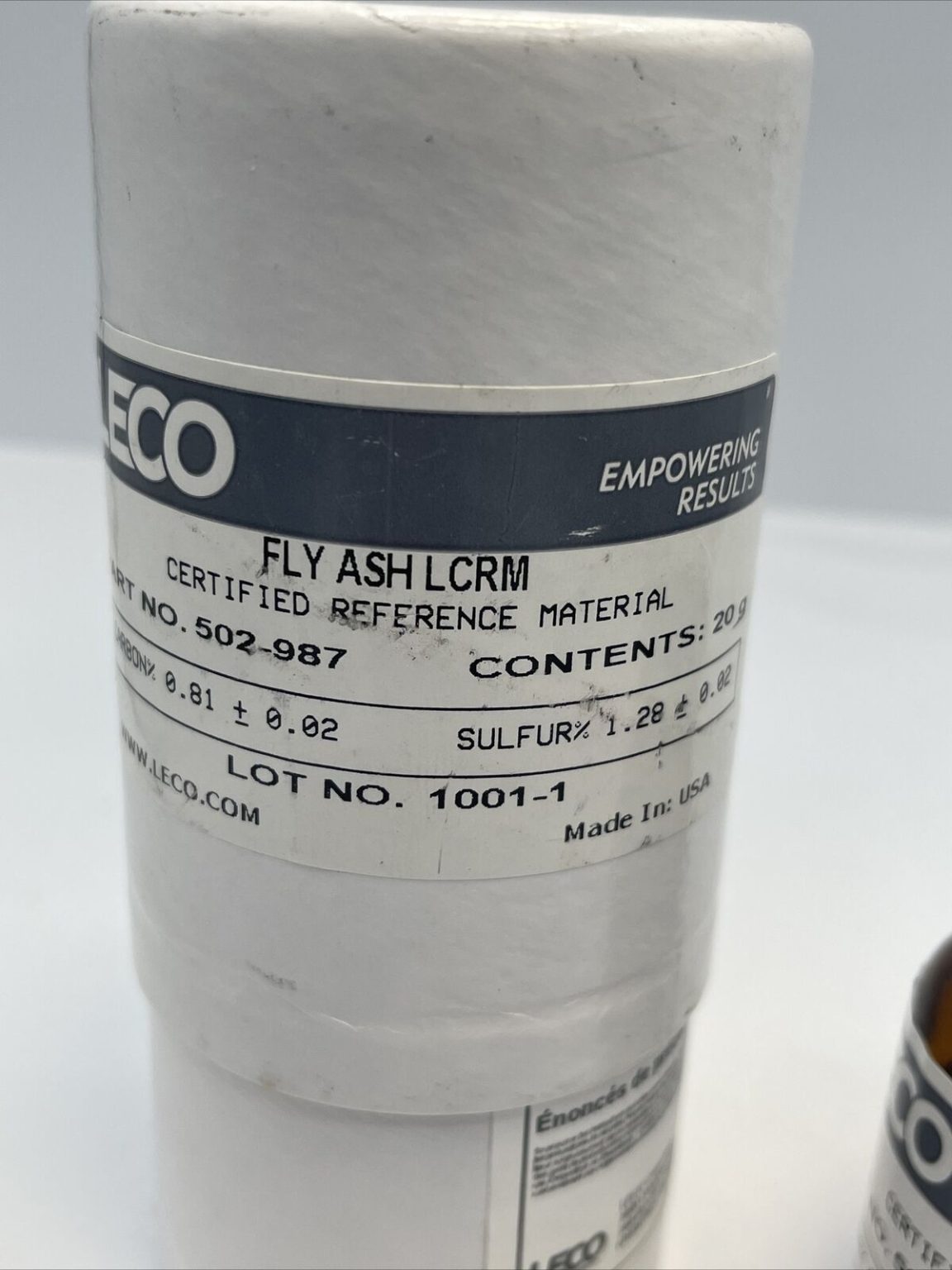 Leco coal fly ash 502-987 - Carbon and Sulfur Made in USA