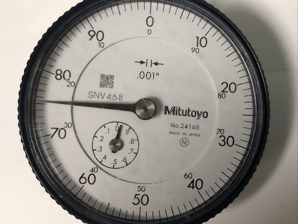 Mitutoyo 2416S Dial Indicator 0-1" Range, 0-100 Reading Dial, Lug Back - used